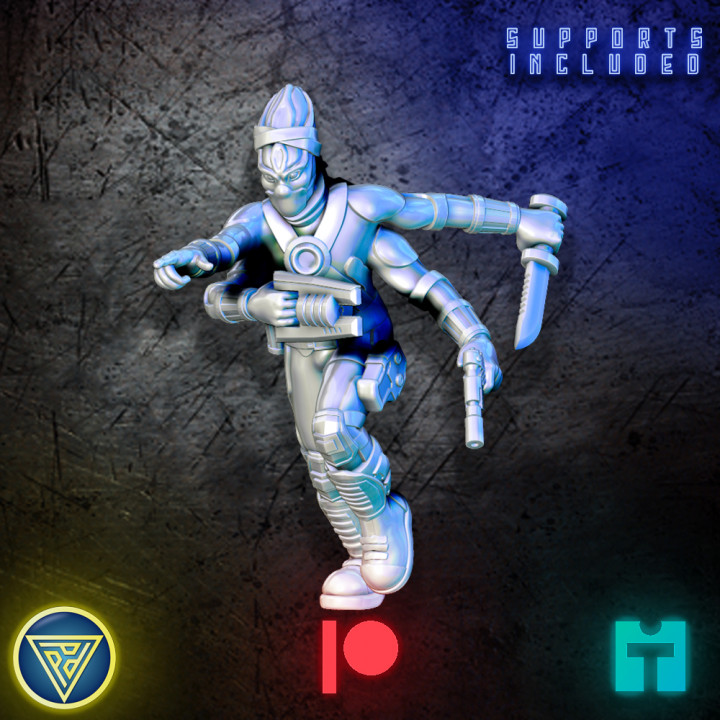 3D Printable 4-Armed Alien Scout by Print Paint Play