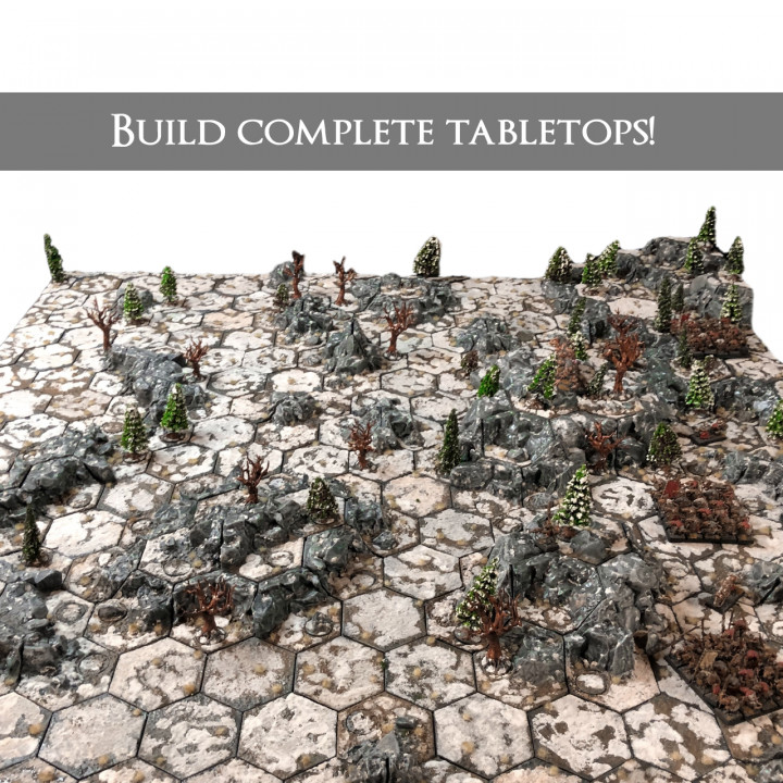 3D Printable Hexhog Tabletops: Hinterland Hills - Core Set - by Hexhog ...