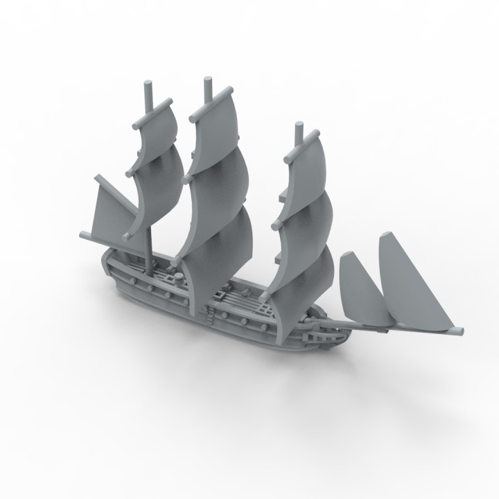 3D Printable HMS Osprey (1797) 18 guns by Saturnalia STUDIOS
