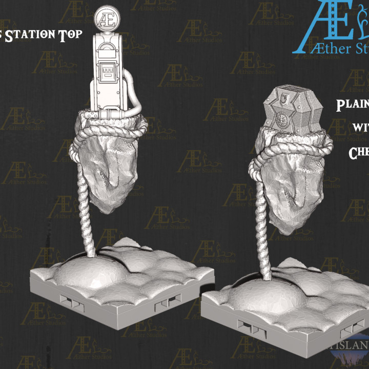 3D Printable KS3SKY07 - Floating Rocks by Aether Studios