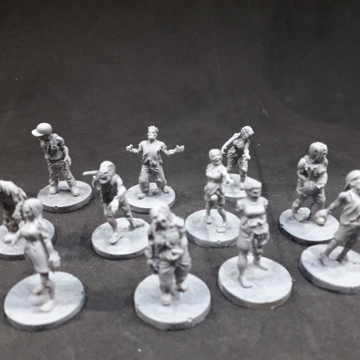 3D Printable Zombie Apocalypse Redneck zombies by BattleCat Miniatures