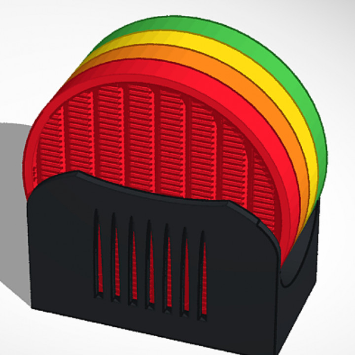 3D Printable Coaster Set by Paul Gallaway