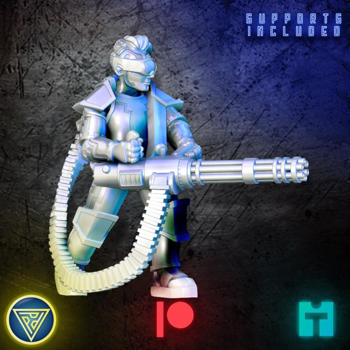 3D Printable Heavy Artillery Android Soldier by Print Paint Play