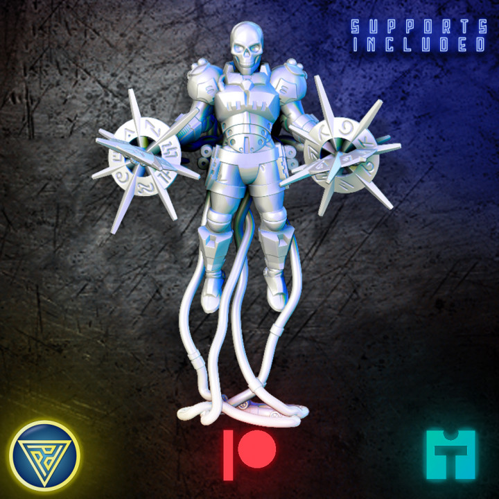 3D Printable Skeleton Commandos Technomancer by Print Paint Play