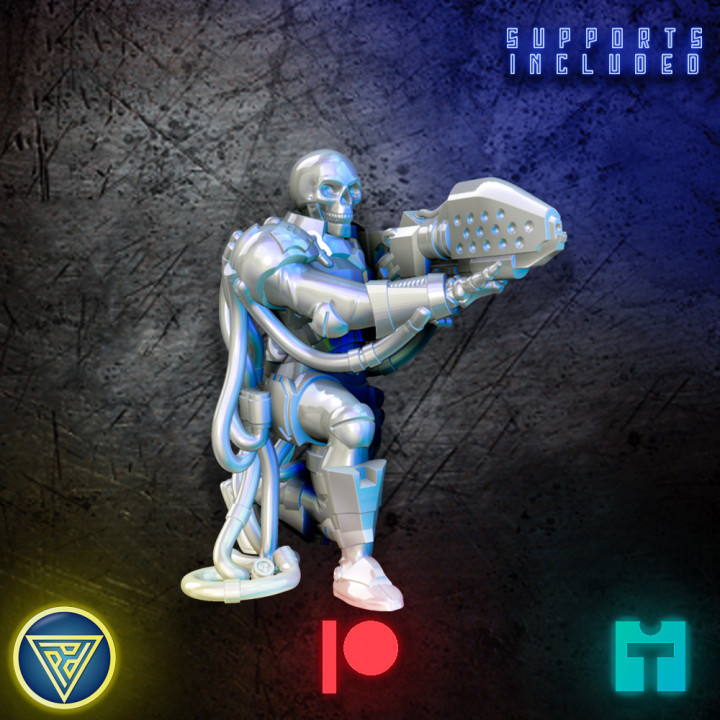 3D Printable Skeleton Commandos Ambusher by Print Paint Play