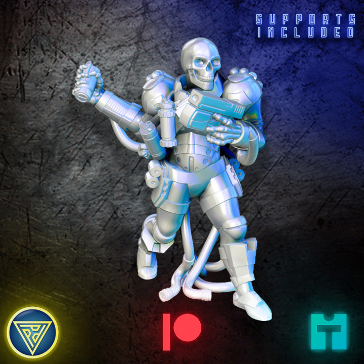 3D Printable Skeleton Commandos Grenadier by Print Paint Play