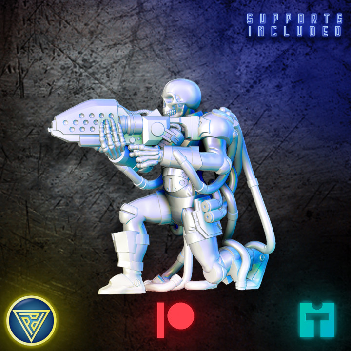 3D Printable Skeleton Commandos Set by Print Paint Play