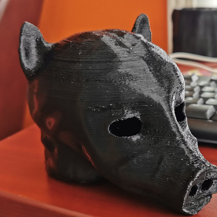 3D Printable Hog Mask for Cosplay by Hugo Papineau