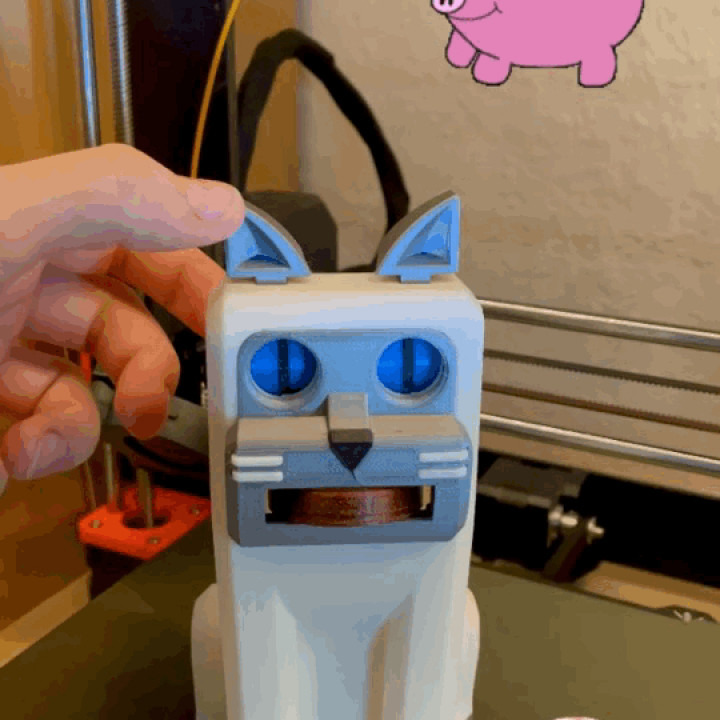 3D Print of Cat Coin Bank by Chriscross87