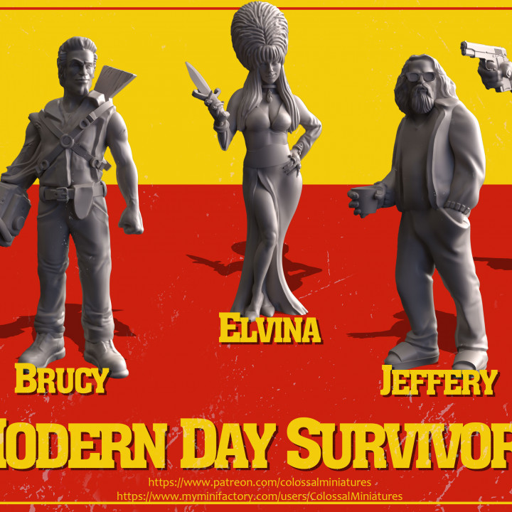 3D Printable Modern Day Survivor Series 03 Bundle - PRE-SUPPORTED by ...