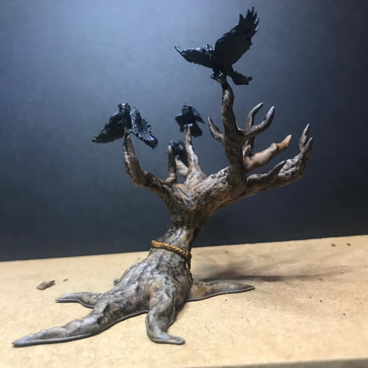 3D Printable Sinister Tree with Raven Spies - Presupported by The ...
