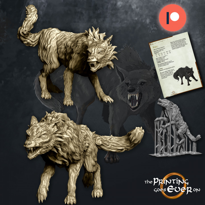 3D Printable Wild Wargs - Presupported by The Printing Goes Ever On