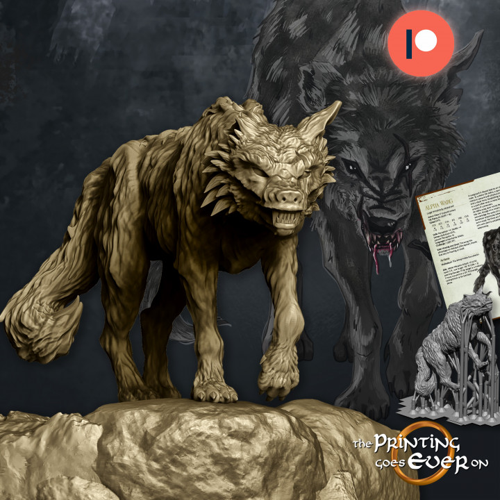 3D Printable Wild Wargs Pack - Presupported by The Printing Goes Ever On