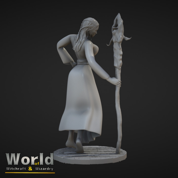 3D Printable Young Baba Yaga - World of Witchcraft & Wizardry by Lazy Bear
