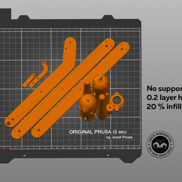 3D Printable Skupa controller for marionettes - string puppets ver. 2.1 ...