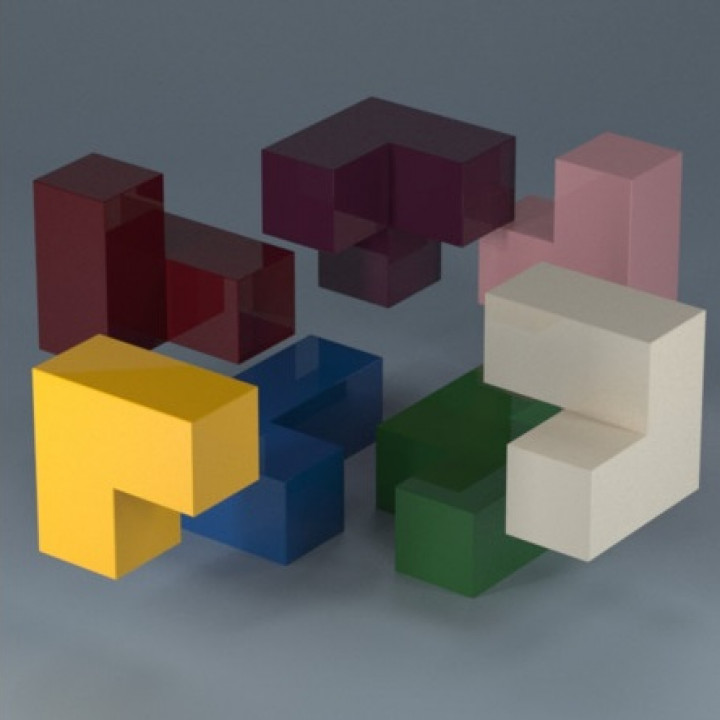 3D Printable Soma Cube Puzzle by Dal Part