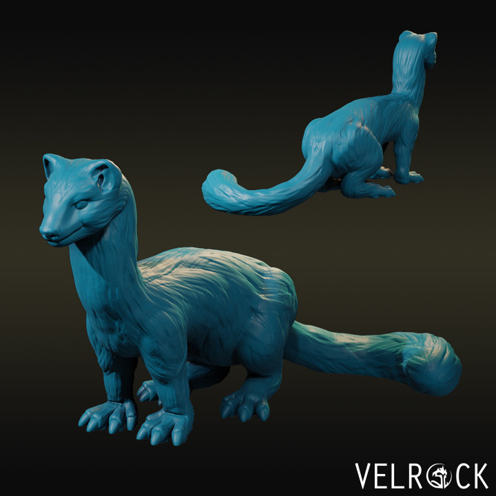 3D Printable Weasels (PRESUPPORTED) by Velrock Art Miniatures