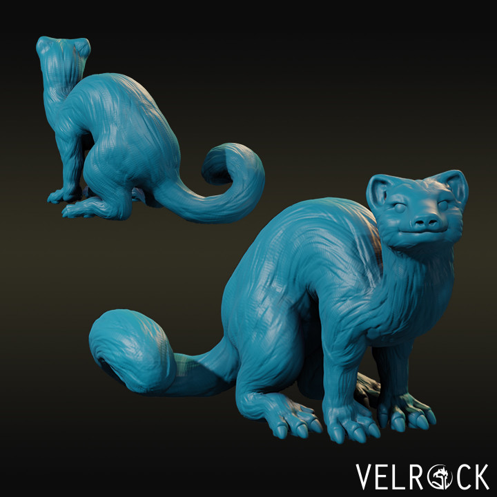 3D Printable Weasels (PRESUPPORTED) by Velrock Art Miniatures