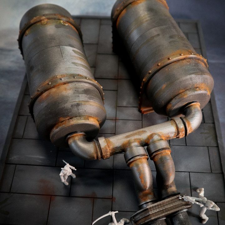 3D Printable Storage Tanks for modular pipes by Fr3D @ The3DPrinting