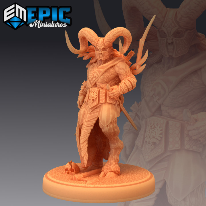 3D Printable Satyr Armored / Pan Warrior / Forest Guardian by Epic ...