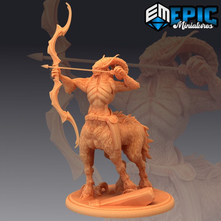 3D Printable Centauroid Satyr Archer / Fey Centaur Bow & Arrow / Forest ...