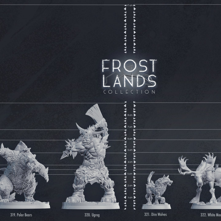 3D Printable Frost Lands (Pre-Supported) (Set) by Cast n Play