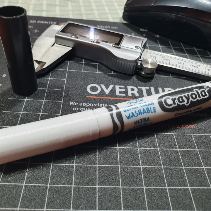 3D Printable Crayola compatible marker cap by Steve Hanov