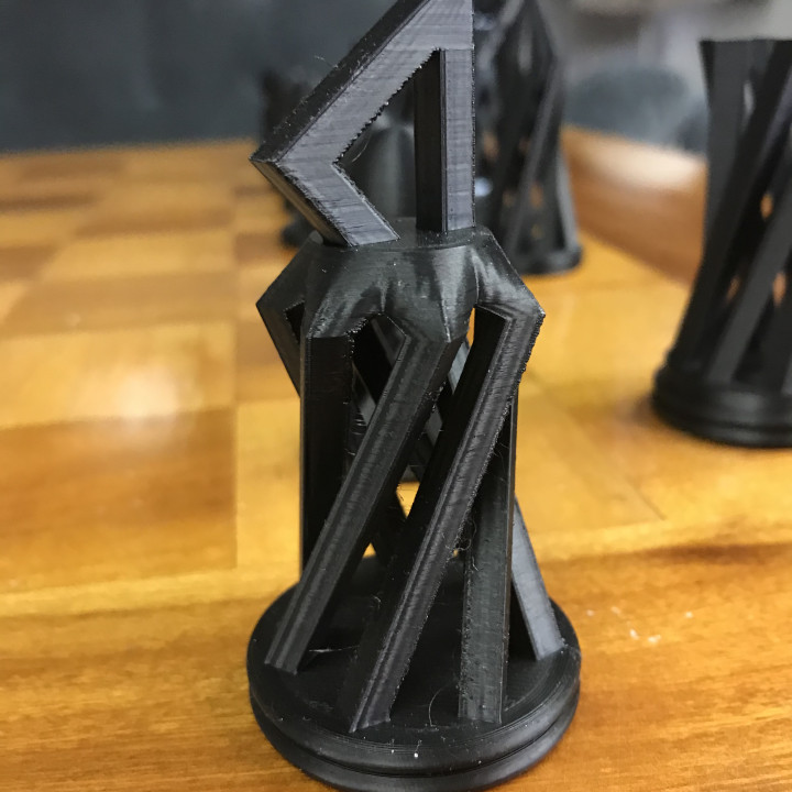 3D Printable Geometric Chess Set by Jake Mahoney