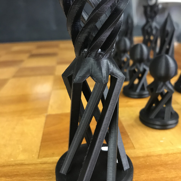3D Printable Geometric Chess Set by Jake Mahoney