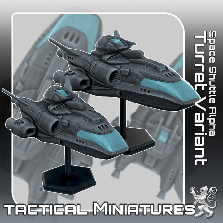 3D Printable Space Shuttle Alpha Turret Variant Tactical Miniatures by ...