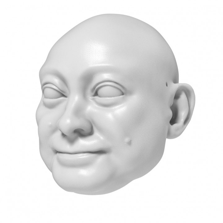 3D Printable Round Shaped head for marionette puppet by Petr Puppeteer