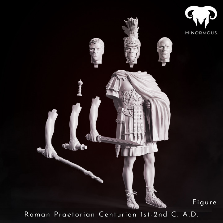 3D Printable Bundle - Roman Praetorian Centurion 1st-2nd C. A.D. in ...