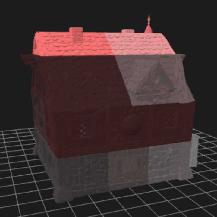 3D Printable House with Watchtower by Daniele Fortini