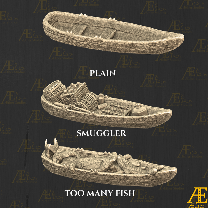 3D Printable AEDOCK09 - Rowboat by Aether Studios