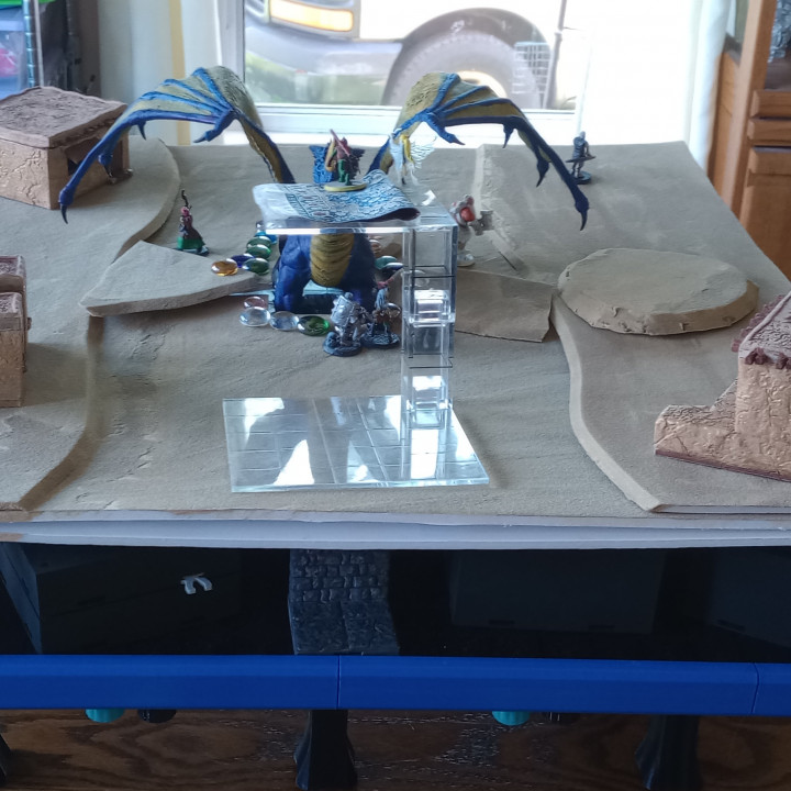 3D Print of Ancient Lightning Dragon / Classic Desert Encounter / Blue ...