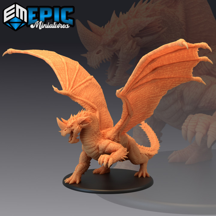 3D Printable Adult Lightning Dragon / Classic Desert Encounter / Blue ...