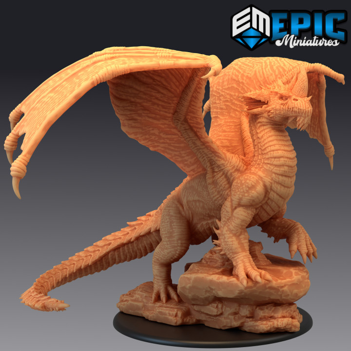 3D Printable Lightning Dragon Set / Classic Desert Encounter / Blue ...