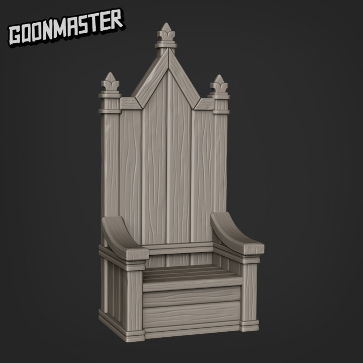 3D Printable Throne and Platform by Goon Master