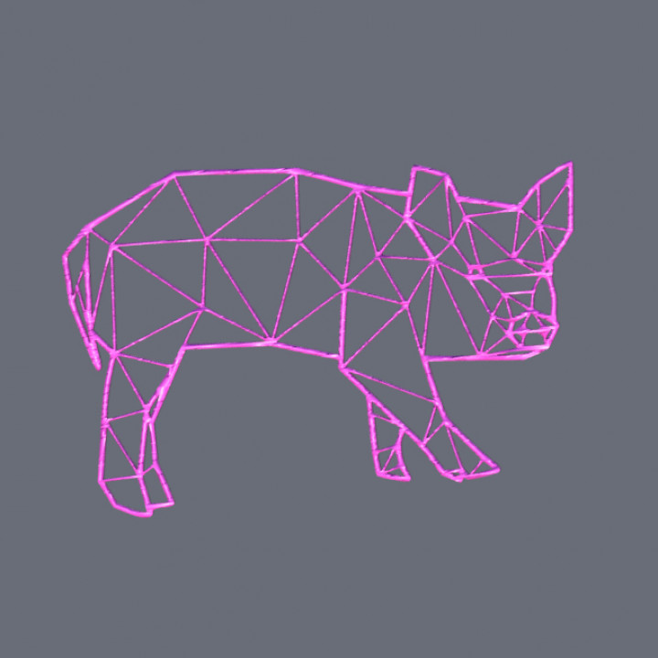 3D Printable Geometric pig by Idea Lab