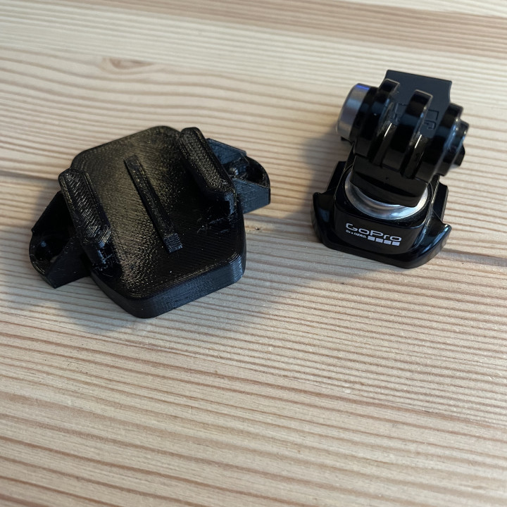 3D Printable GoPro Quick Release Mount by Bradley Shaw