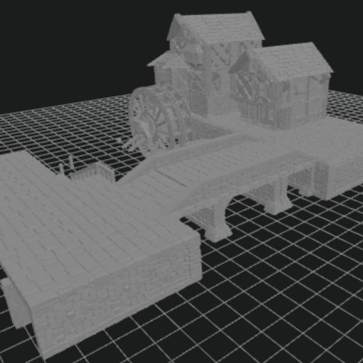 3D Printable WWII French Watermill by TheDecisiveRaindrop