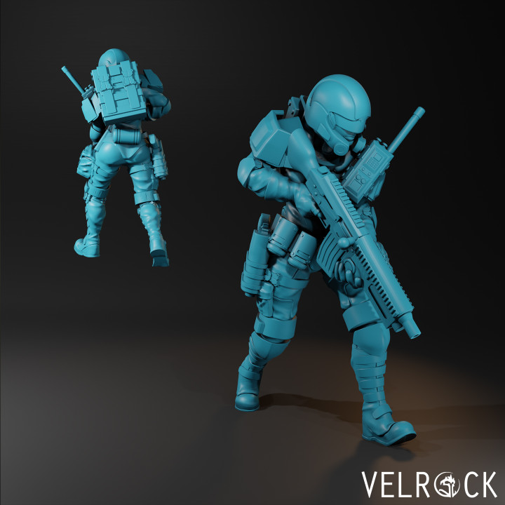 3D Printable Tempest Guardsman Rifleman 10 (Female) (PRESUPPORRTED) by ...