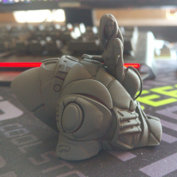 3D Printable Glamorous Mech Pilot Brandi Display Model by Studio Sol Union