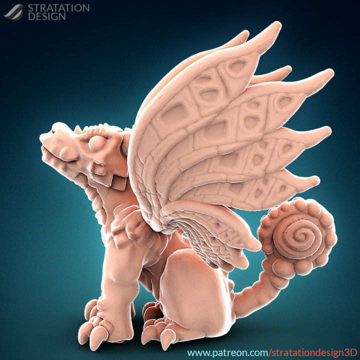 3D Printable Erryelle The Fairy Dragon by Stratation Design