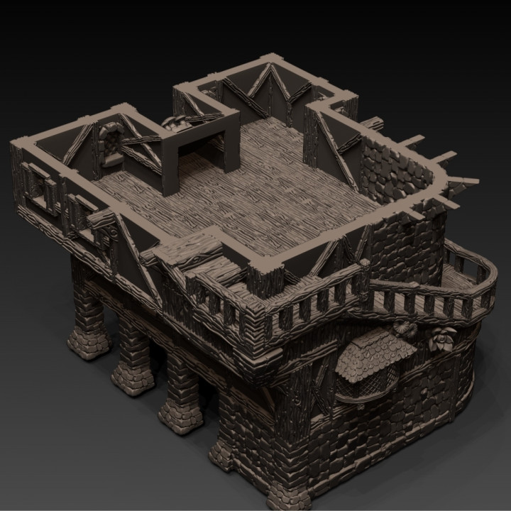 3D Printable Baba Yaga's Liminal Chicken House by Micah Ebbe