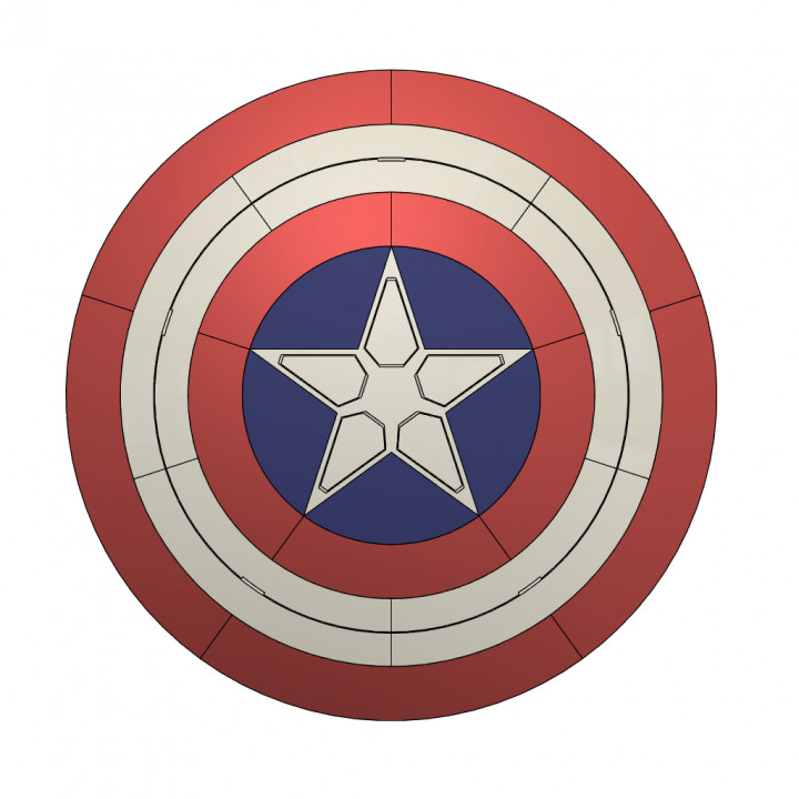 3D Printable CAPTAIN AMERICA'S SHIELD by Maquina Engineering Studio