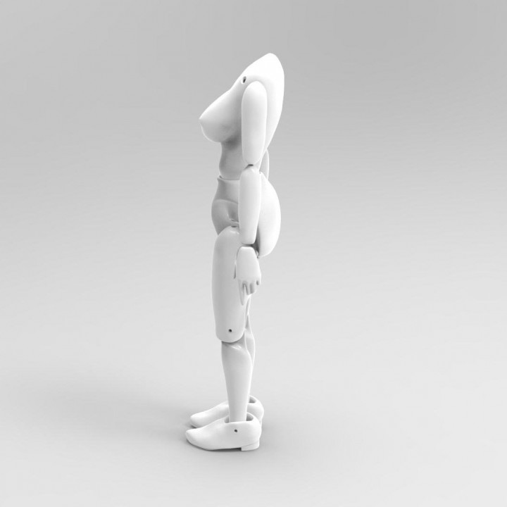 3D Printable Belly dancer marionette body by Petr Puppeteer