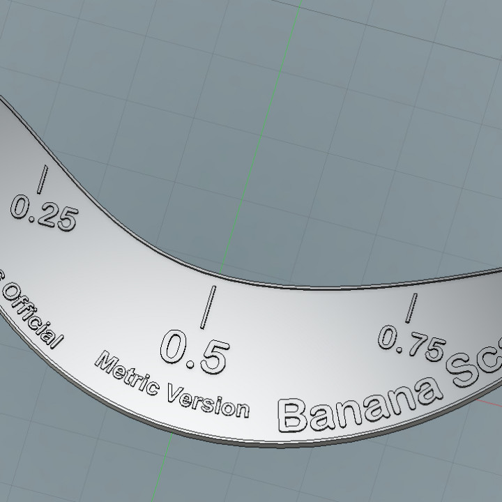 3D Printable Banana scale by thom lamourine