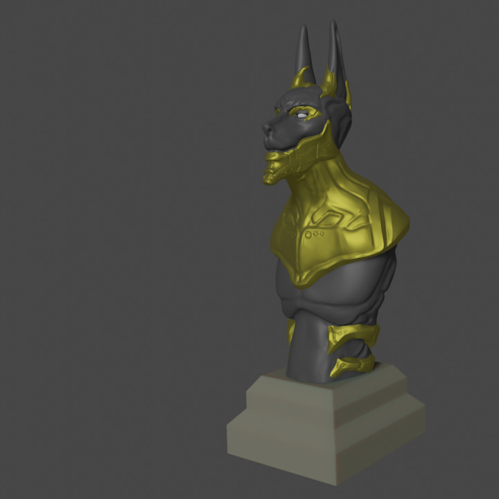 3D Printable Techno-Anubis by Christopher