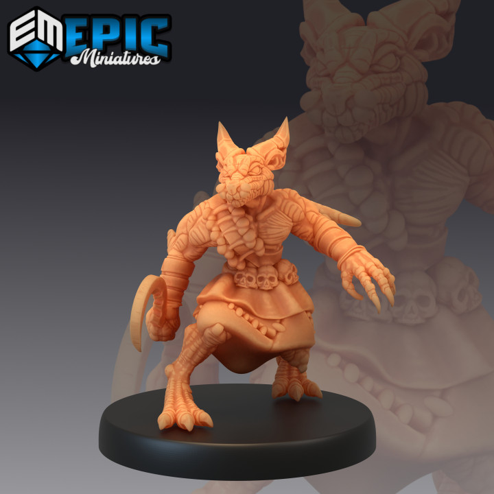 3D Printable Kobold Sickle Warrior / Dragon Servant / Dragonkin Fighter ...